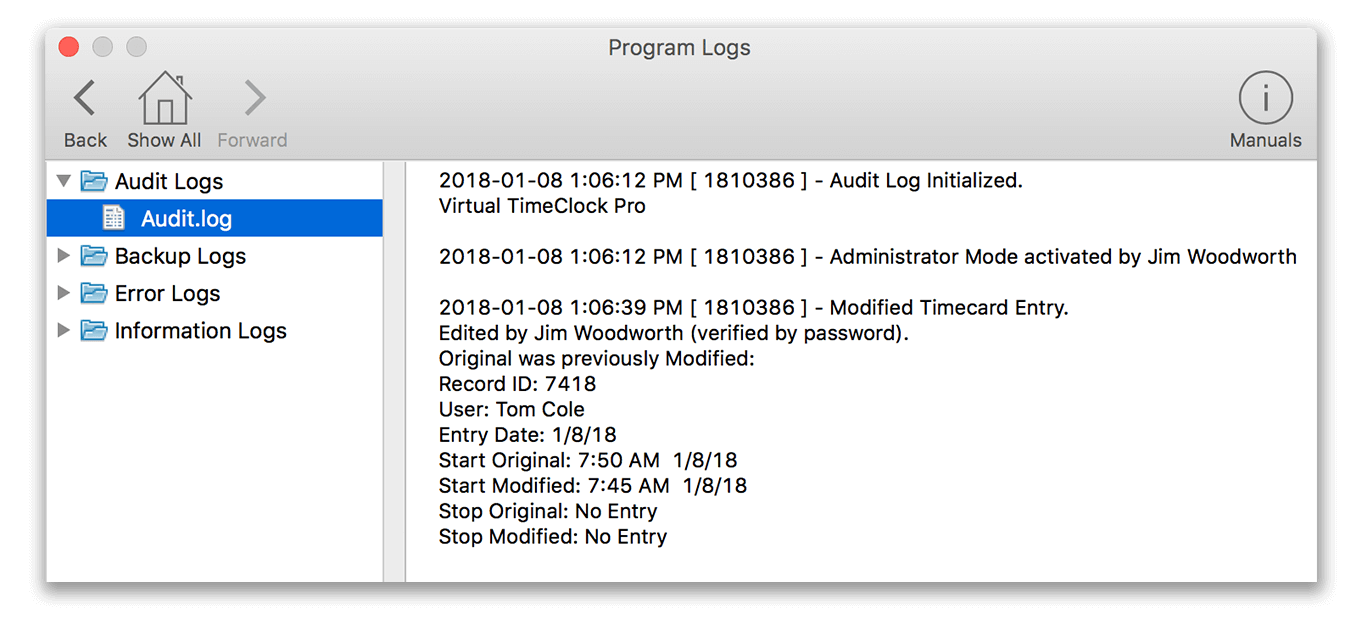 Virtual TimeClock Program Logs | Blog