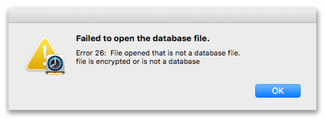 Error 26: Failed to Open the Database File | Blog