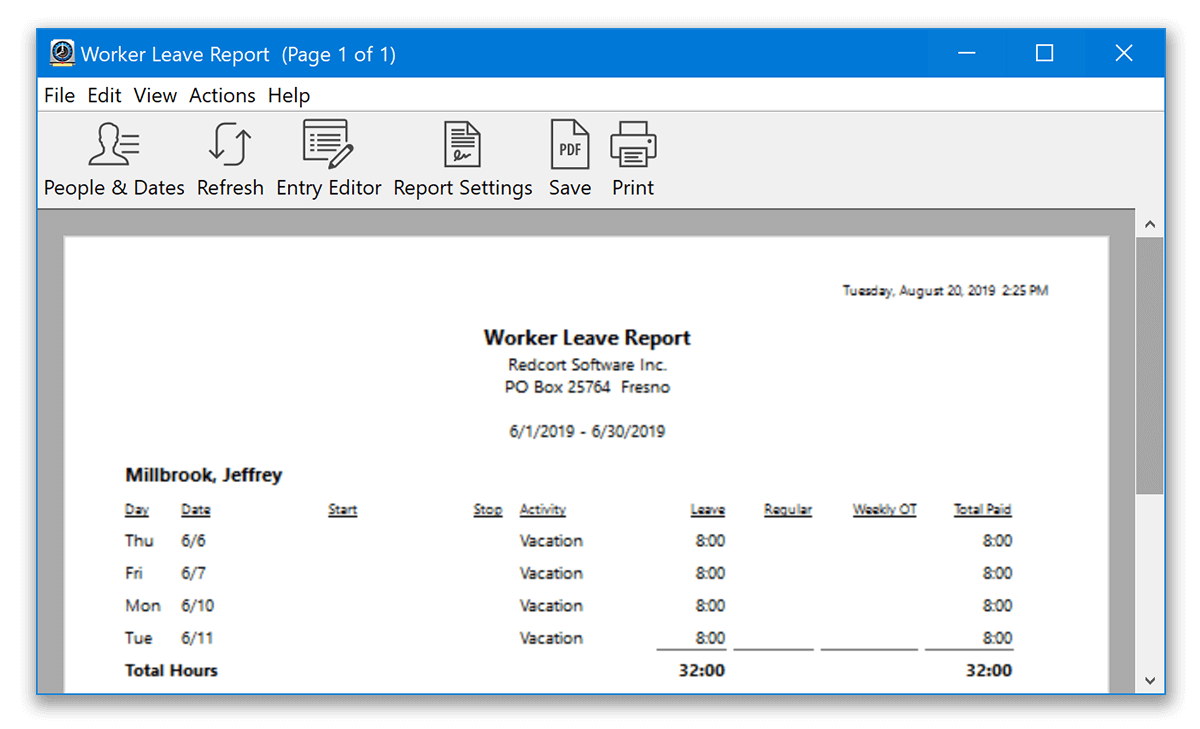 Introduction to Leave Hours Reporting in Virtual TimeClock