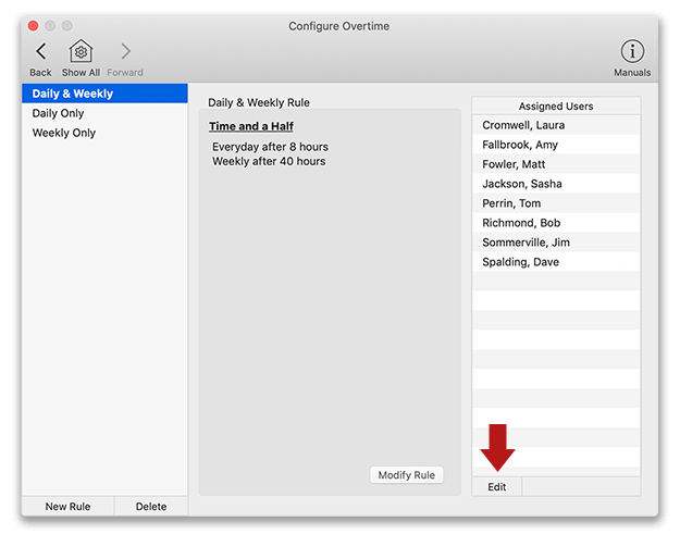 Assign Overtime Rules to Users in Virtual TimeClock Assign Overtime Rules to Users in Virtual TimeClock