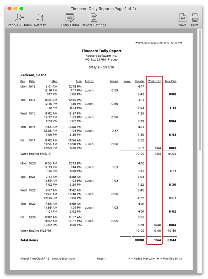 Calculating & Reporting Overtime in Virtual TimeClock Calculating & Reporting Overtime in Virtual TimeClock