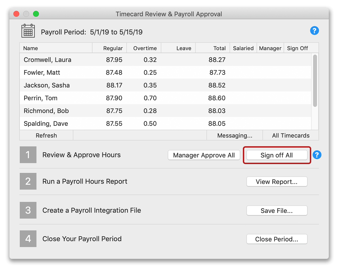 Payroll Approval Process - Pro & Network Editions