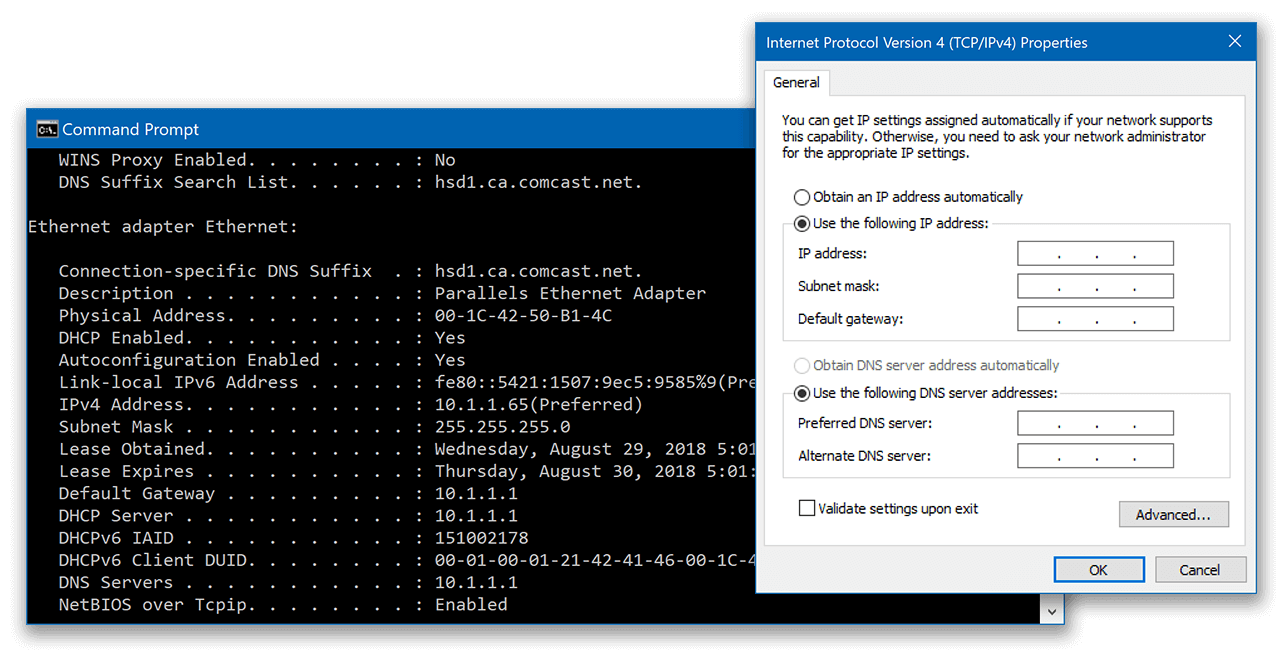 Assigning a Static IP for Virtual TimeClock Server