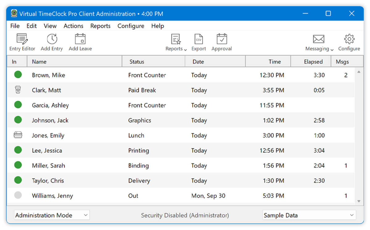 Virtual TimeClock Network | Time Clock App for all your Computers