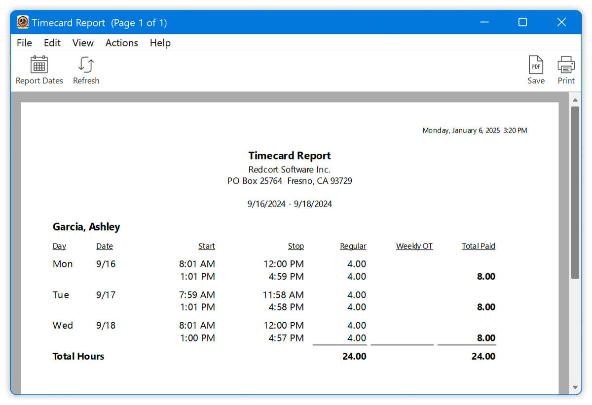 Virtual TimeClock Basic A Simple Easy to Use Time Clock App