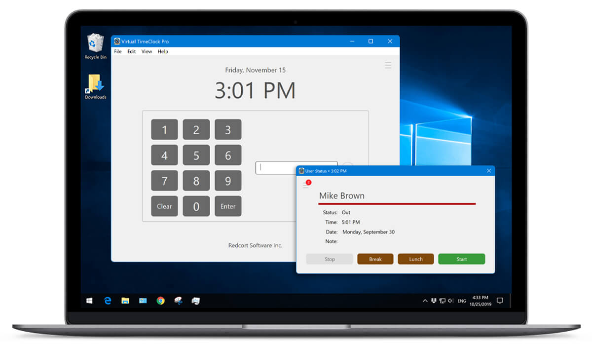 Virtual TimeClock Pro | A Time Clock App for Windows & Macs
